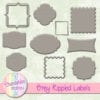 Free Rippled Labels Design Elements in Grey