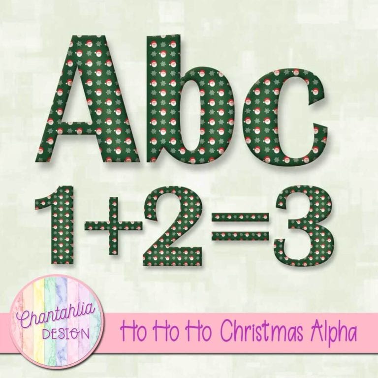 Ho Ho Ho Christmas Alpha - Chantahlia Design