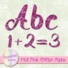 Hot Pink Glitter Alpha - Chantahlia Design