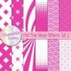 Free Digital Papers featuring Mixed Patterns in Hot Pink