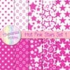 Free Digital Papers featuring Hot Pink Stars Designs