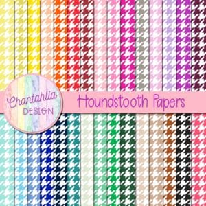 Free Houndstooth Digital Papers