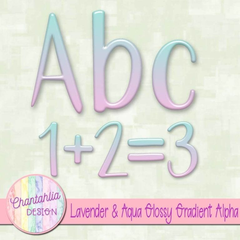 Free Alpha featuring a Lavender and Aqua Glossy Gradient Design