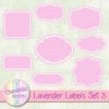 Free Labels Design Elements in Lavender