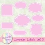 Free Labels Design Elements in Lavender
