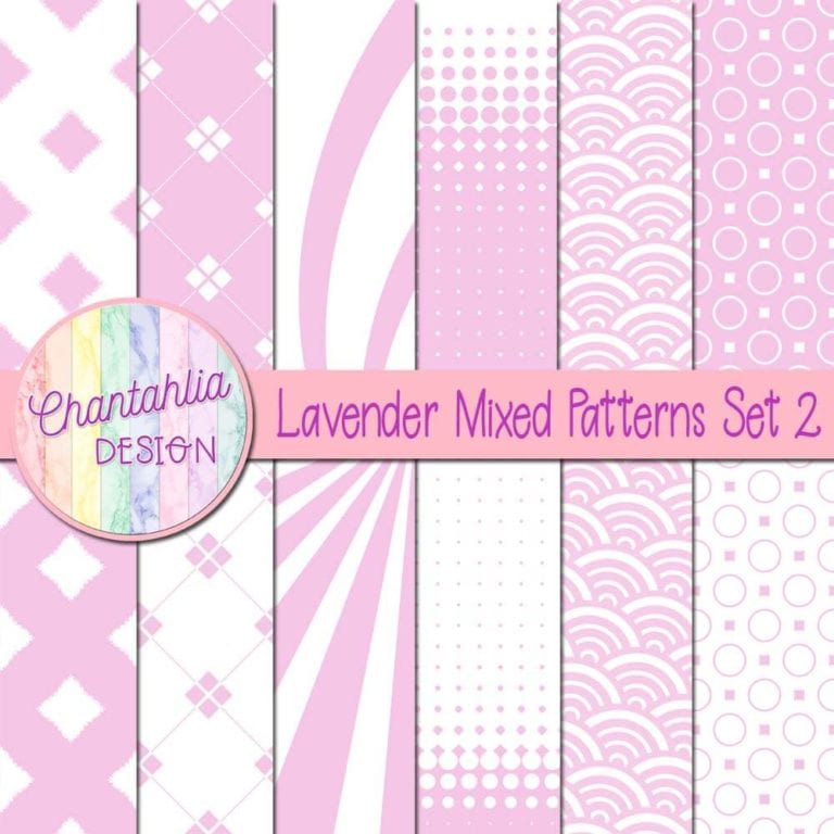 Free Digital Papers featuring Mixed Patterns in Lavender