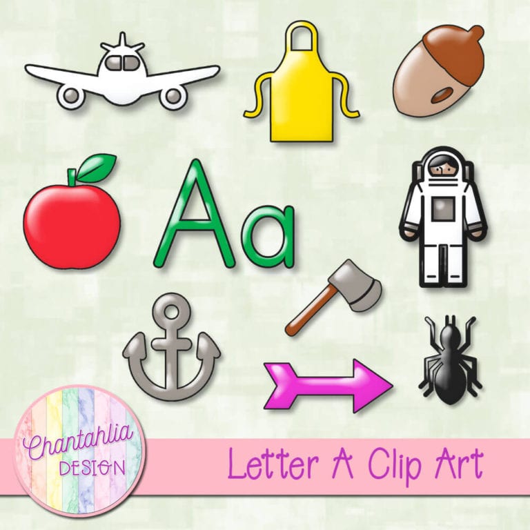 Beginning Sounds Letter A Clip Art - Chantahlia Design
