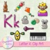Beginning Sounds Letter K Clip Art - Chantahlia Design