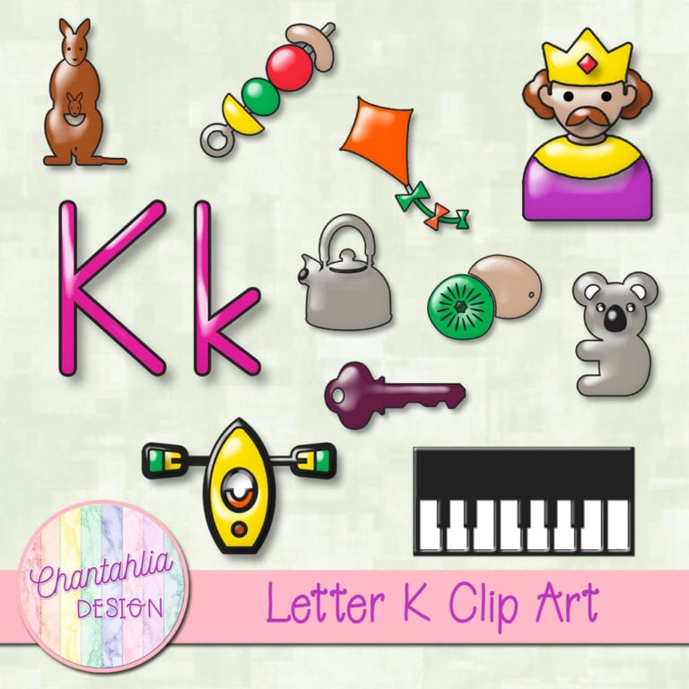 Beginning Sounds Letter K Clip Art - Chantahlia Design
