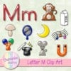 Beginning Sounds Letter M Clip Art - Chantahlia Design