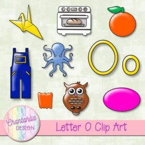 Beginning Sounds Letter O Clip Art - Chantahlia Design