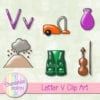 Beginning Sounds Letter V Clip Art - Chantahlia Design
