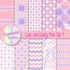 Free Lilac and Grey Digital Papers with Patterned Designs