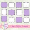 Free Glitter Labels Design Elements in Lilac