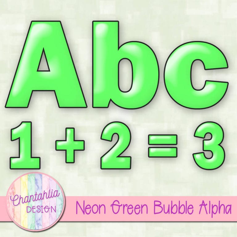 Neon Green Bubble Alpha - Chantahlia Design
