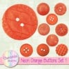 Free Buttons Design Elements in Neon Orange