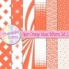 Free Digital Papers featuring Mixed Patterns in Neon Orange