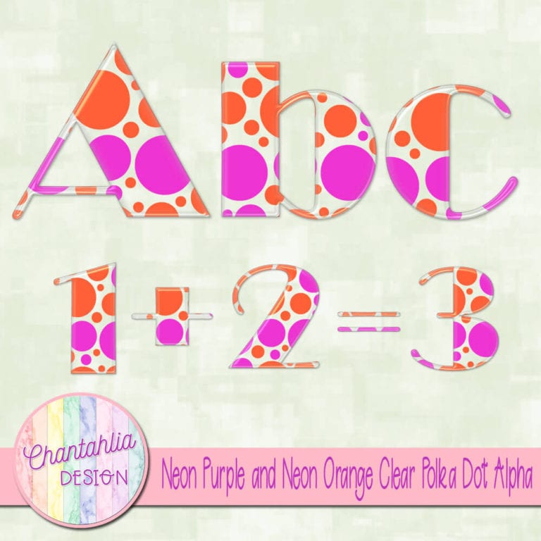Free Alpha featuring a Neon Purple and Neon Orange Clear Polka Dot Design