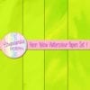 Free Digital Papers featuring Neon Yellow Watercolour Designs