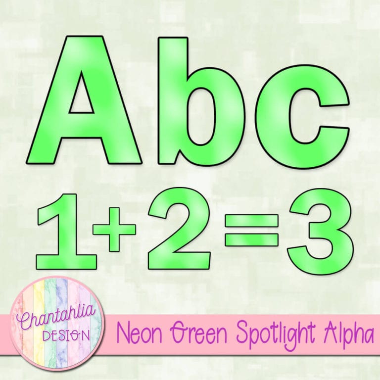 Neon Green Spotlight Alpha - Chantahlia Design