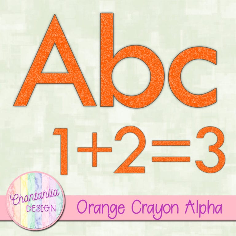 Free Alpha featuring an Orange Crayon Design