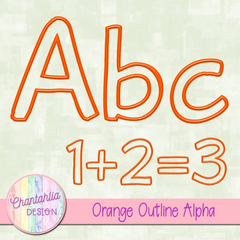 Orange Outline Alpha - Chantahlia Design