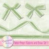 Free Ribbons and Bows Design Elements in Pastel Green
