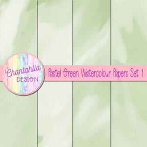 Free Digital Papers featuring Pastel Green Watercolour Designs