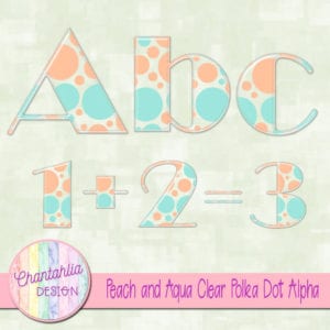 Free Alpha featuring a Peach and Aqua Clear Polka Dot Design