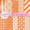 Free Peach and Orange Digital Papers with Patterned Designs