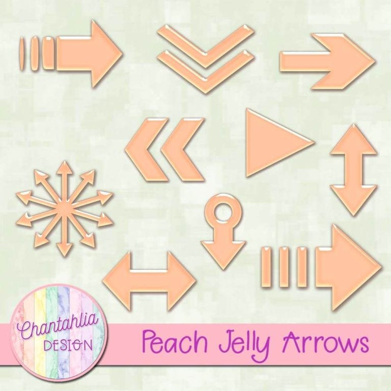 Free Arrows Design Elements in a Jelly Style in Peach