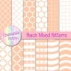 Free Digital Papers featuring Mixed Patterns in Peach