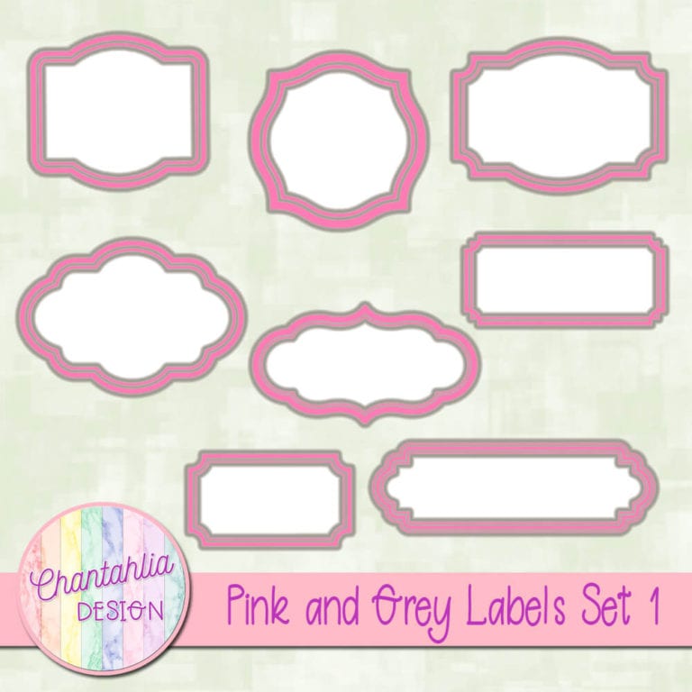 Free Pink and Dusty Free Pink Labels for Digital Scrapbooking