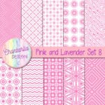 Free Pink and Lavender Digital Papers with Patterned Designs