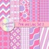 Free Pink and Lilac Digital Papers with Patterned Designs