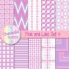 Free Pink and Lilac Digital Papers with Patterned Designs