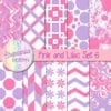 Free Pink and Lilac Digital Papers with Patterned Designs
