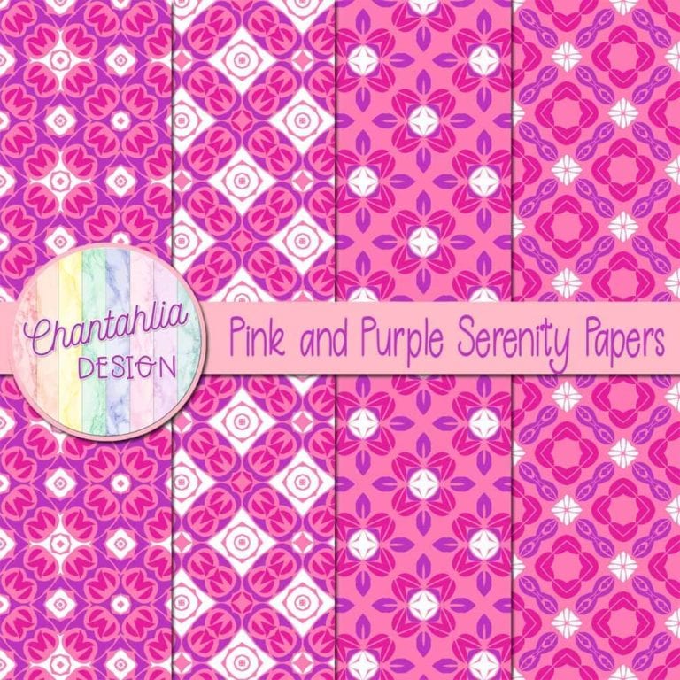 Free Digital Papers featuring Pink and Purple Serenity Designs