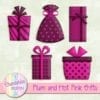 Free Plum and Hot Pink Gifts for Digital Scrapbooking