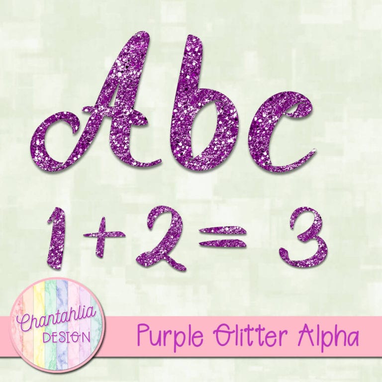 Purple Glitter Alpha - Chantahlia Design