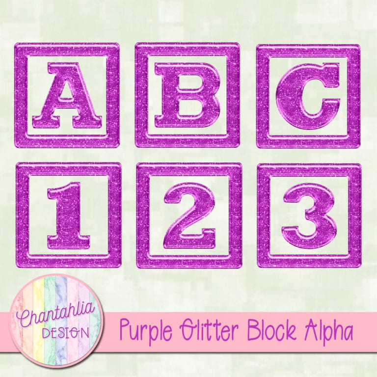 Free Alpha featuring a Purple Glitter Design