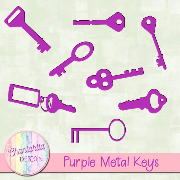 Free Metal Keys Design Elements in Purple