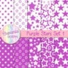 Free Digital Papers featuring Purple Stars Designs