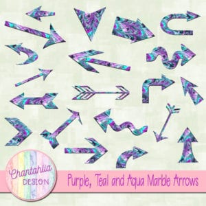 Purple, Teal and Aqua Arrows - Chantahlia Design