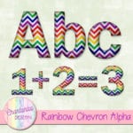 Free Alpha featuring a Rainbow Chevron Design