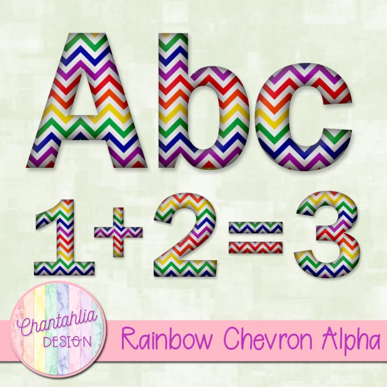 Free Alpha featuring a Rainbow Chevron Design
