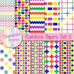 Free Digital Papers featuring Rainbow Patterns