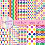 Free Digital Papers featuring Rainbow Patterns