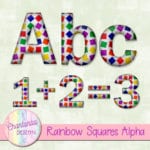 Free Alpha featuring a Rainbow Squares Design