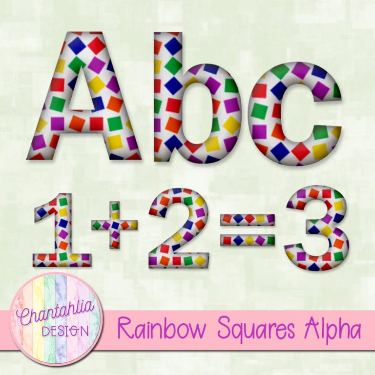 Free Alpha featuring a Rainbow Squares Design